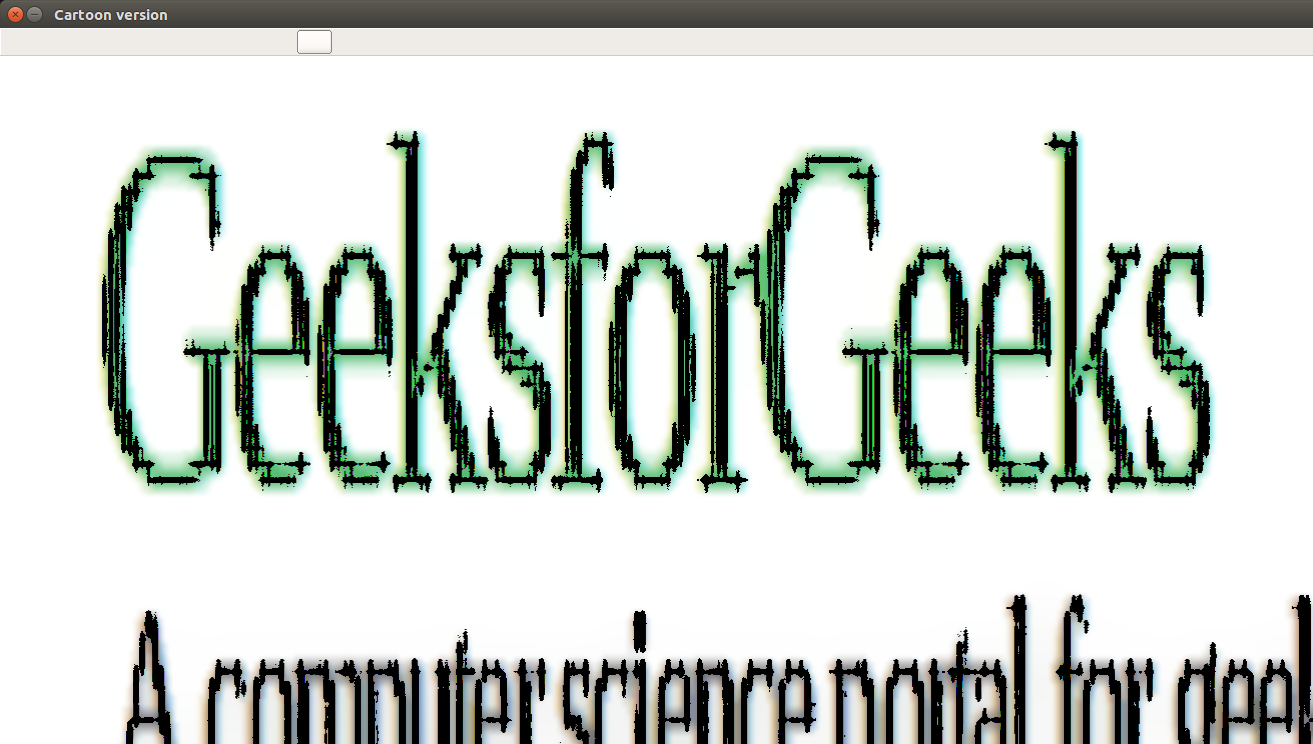 Cartooning An Image Using Opencv Python Geeksforgeeks